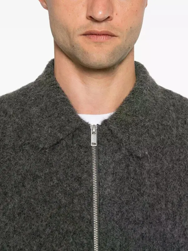 SAMSOE SAMSOE Zip-up Collared Cardigan