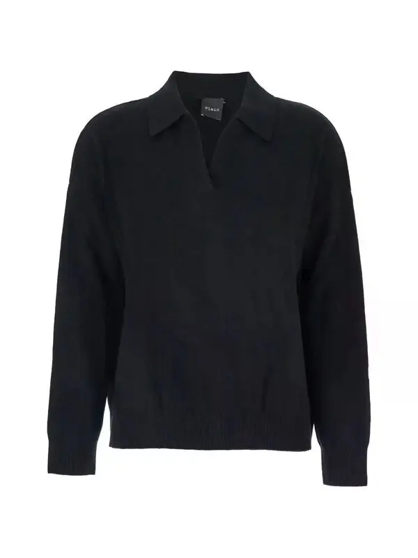 PLAIN Polo-collar Cashmere Sweater