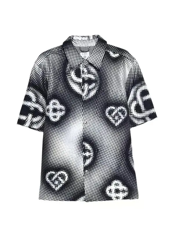 Casablanca Pearlescent Monogram-print Shirt