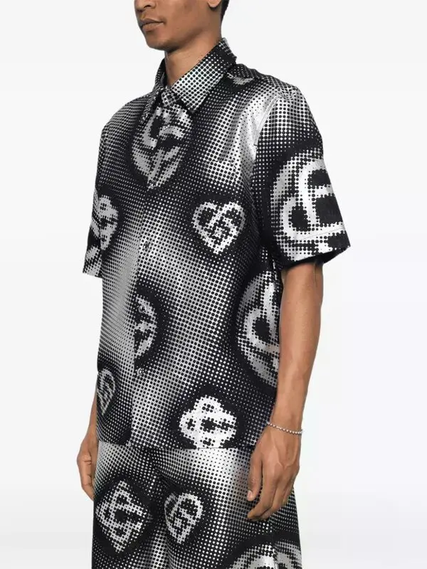 Casablanca Pearlescent Monogram-print Shirt