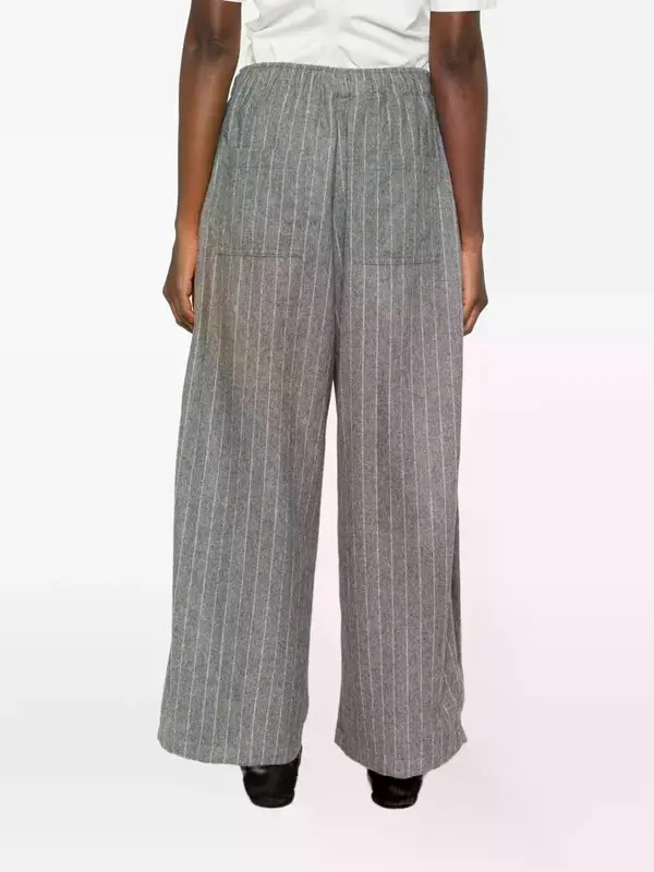 THELATEST Pinstripe Wide-leg Trousers