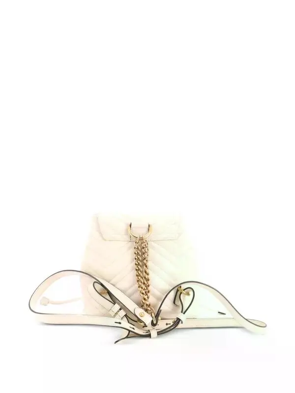 Gucci Gg Marmont Drawstring Matelasse Leather Mini Backpack - Neutrals