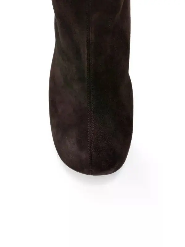 LISKA Suede Block-heel Ankle Boots