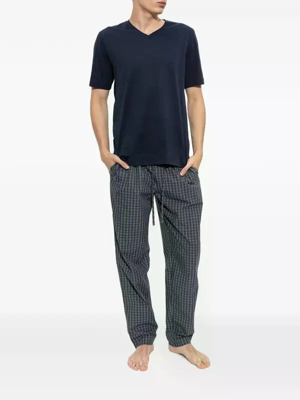 Hanro Check-pattern Pajama Bottoms