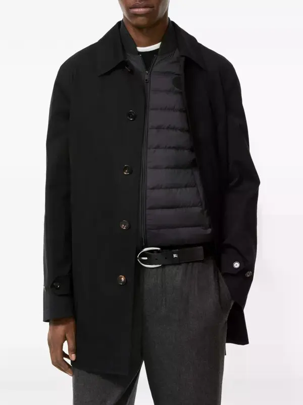 Burberry Long Detachable-gilet Car Coat