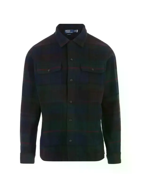 Polo Ralph Lauren Classic-fit Plaid Suede-trim Twill Shirt - Blue
