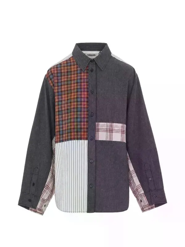 Essentiel Antwerp Patchwork Check-print Shirt