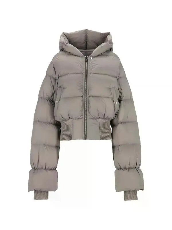 Rick Owens Cinched Hooded Jacket - Grey