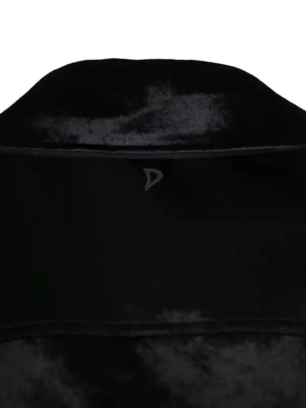DONDUP Velvet-effect Biker Jacket