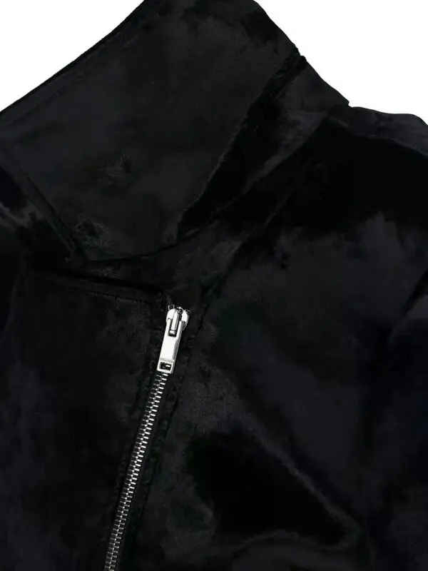 DONDUP Velvet-effect Biker Jacket