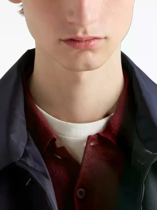 Prada Wool And Silk Polo Sweater
