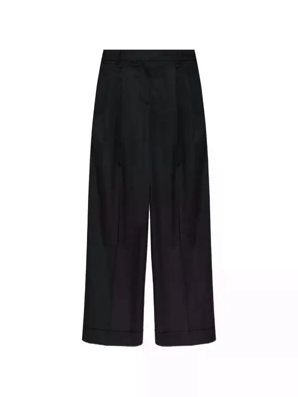 GANNI Pleated Wide-leg Trousers