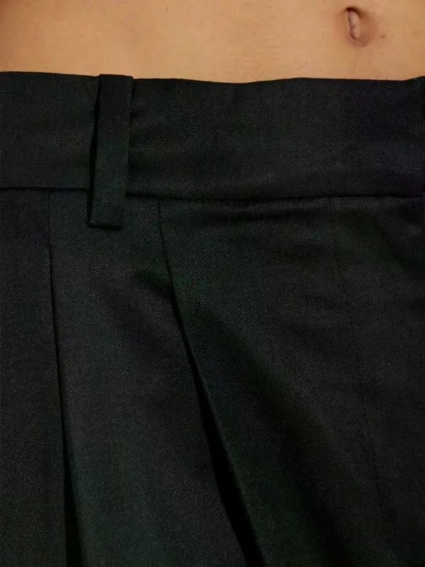 GANNI Pleated Wide-leg Trousers