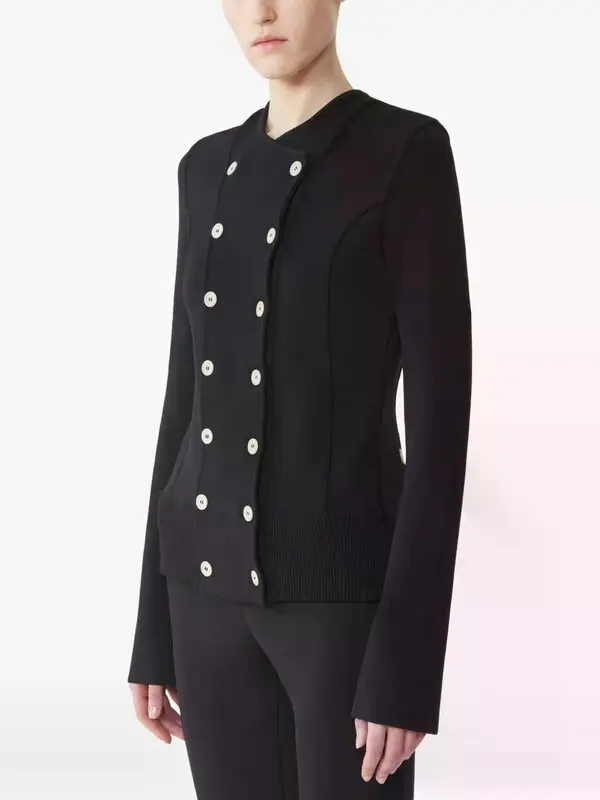 LANVIN Double-breasted Ribbed-trim Jacket