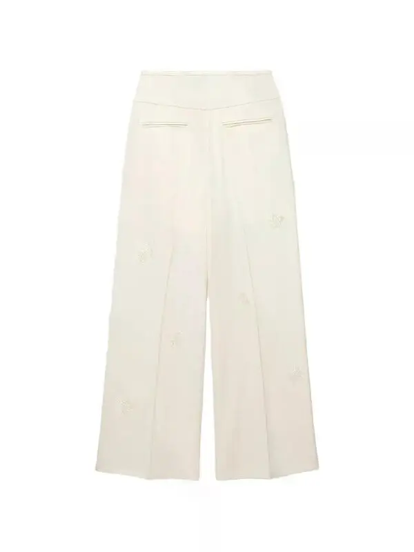 Shanghai Tang Button-fastening Palazzo Pants