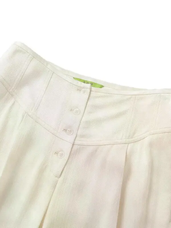 Shanghai Tang Button-fastening Palazzo Pants