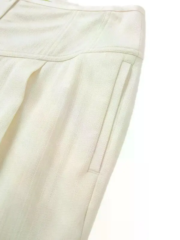Shanghai Tang Button-fastening Palazzo Pants
