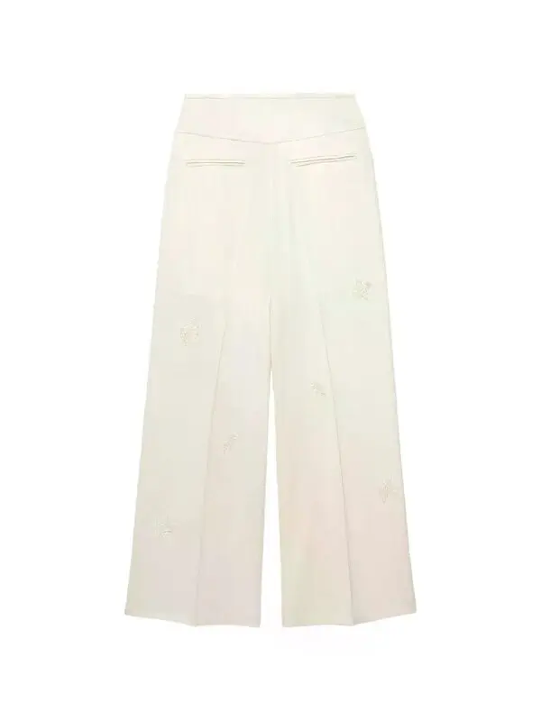 Shanghai Tang Button-fastening Palazzo Pants