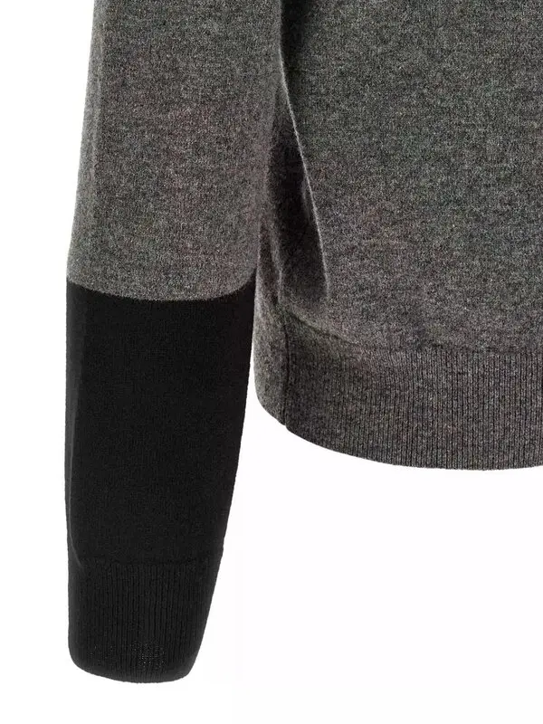 Comme Des Garçons Color-block V-neck Sweater