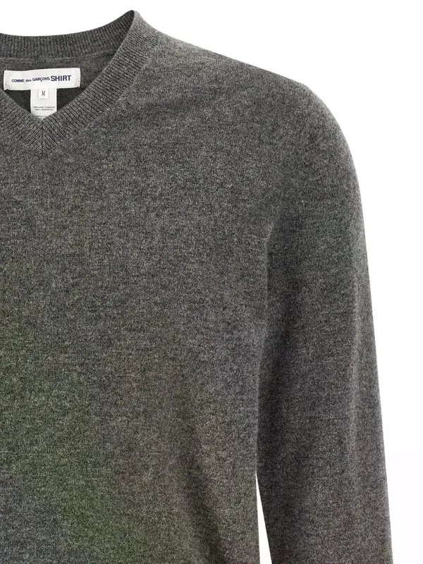 Comme Des Garçons Color-block V-neck Sweater