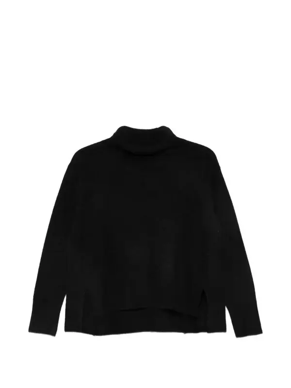 C.T.PLAGE High-neck Side-slit Sweater
