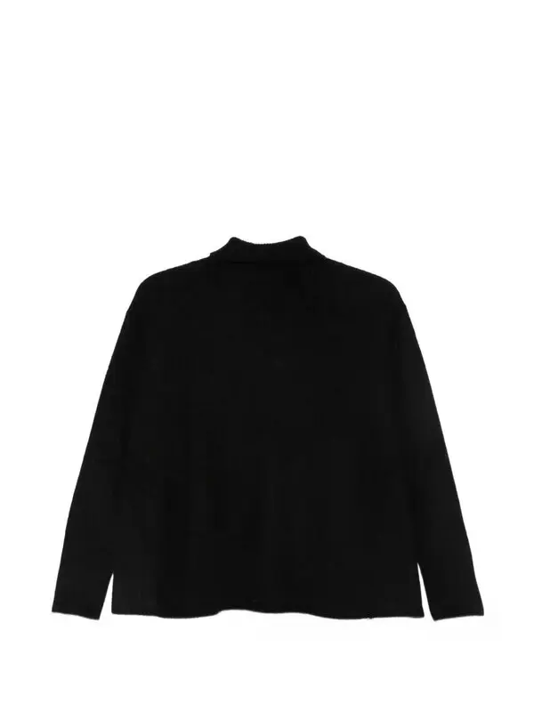C.T.PLAGE High-neck Side-slit Sweater