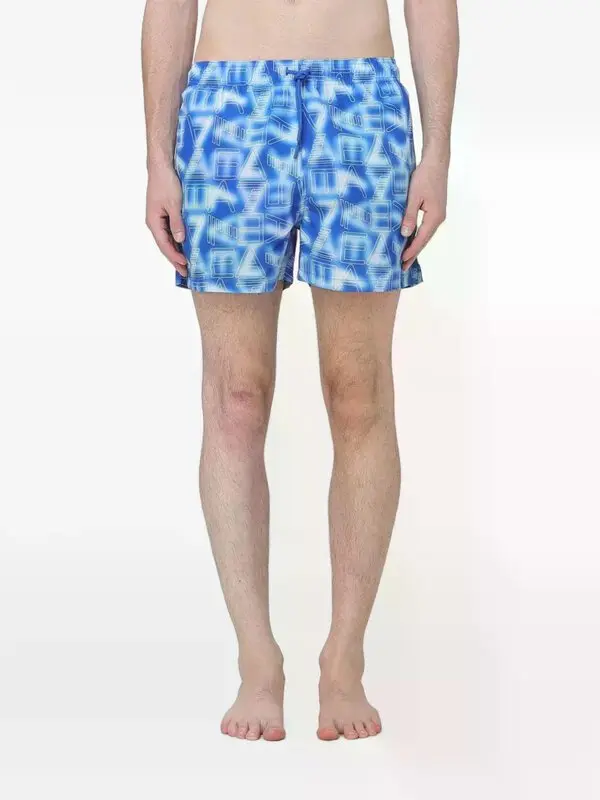 EA7 Logo-print Swim Shorts