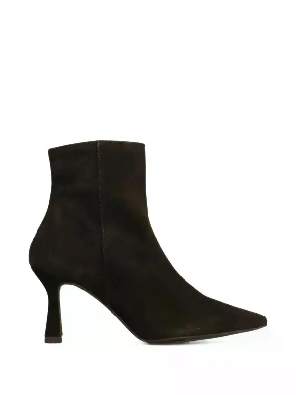 PEDRO MIRALLES Pointed-toe Suede Ankle Boots - Brown