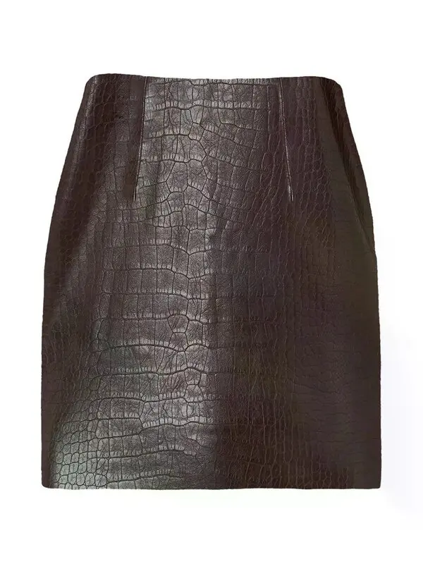 Wolford Embossed Alligator-effect Fitted Mini Skirt