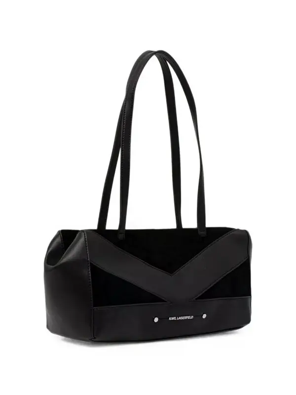 Karl Lagerfeld Suede-panel Leather Shoulder Bag