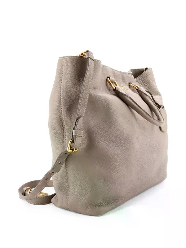 Prada Convertible Shopper Vitello Daino Large Tote Bag