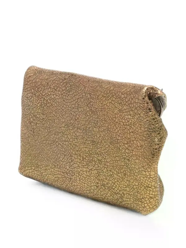UN TE' DA MATTI Ghiro Crackle-effect Clutch Bag