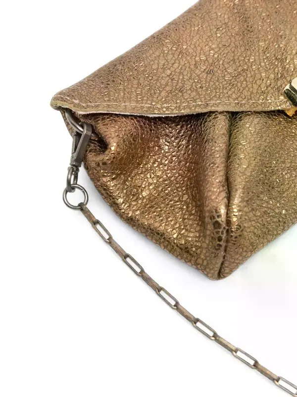 UN TE' DA MATTI Ghiro Crackle-effect Clutch Bag