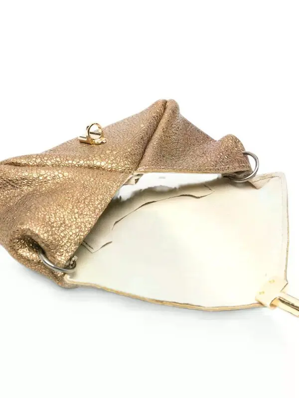 UN TE' DA MATTI Ghiro Crackle-effect Clutch Bag