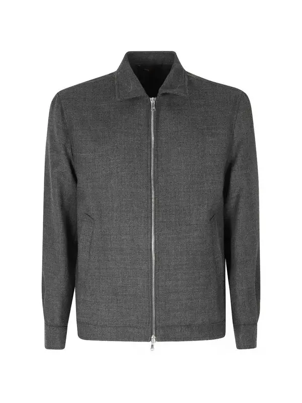 BRIGLIA 1949 Bill Zip-up Collared Jacket - Grey