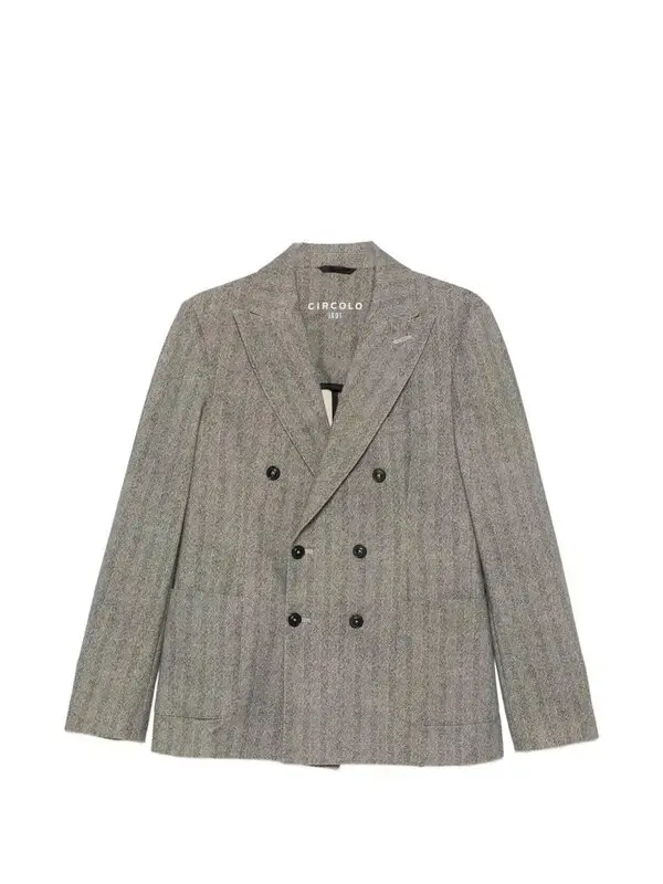 CIRCOLO 1901 Herringbone Double-breasted Blazer