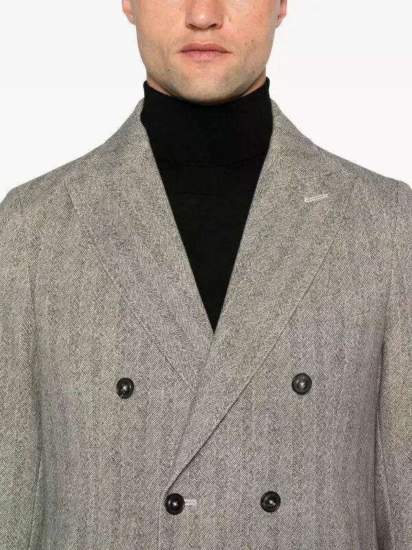 CIRCOLO 1901 Herringbone Double-breasted Blazer