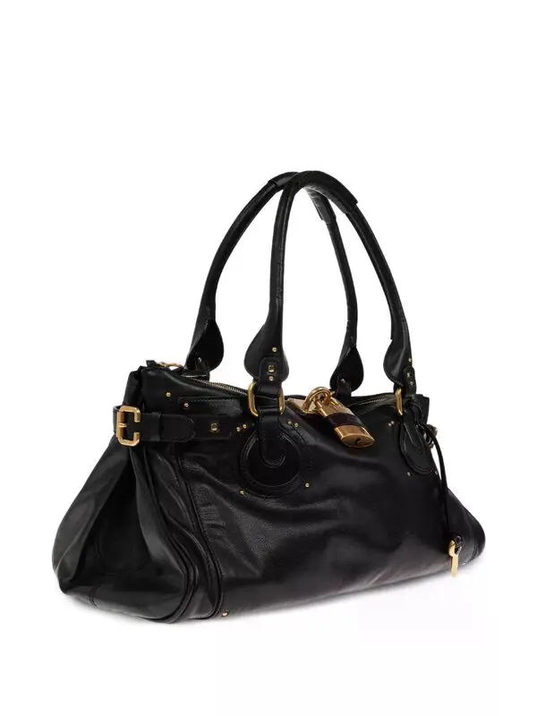 Chloé Xl Paddington Leather Tote Bag - Black