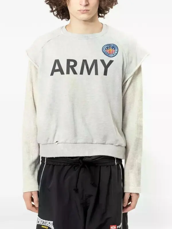 PROTOCOL INDEX Layered-distressed Sweatshirt