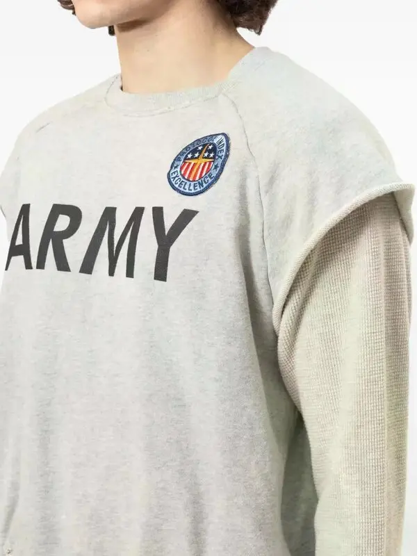 PROTOCOL INDEX Layered-distressed Sweatshirt