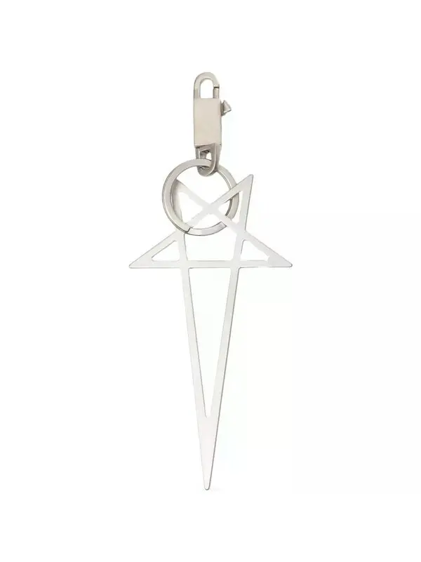 Rick Owens Pentagram Keychain - Silver