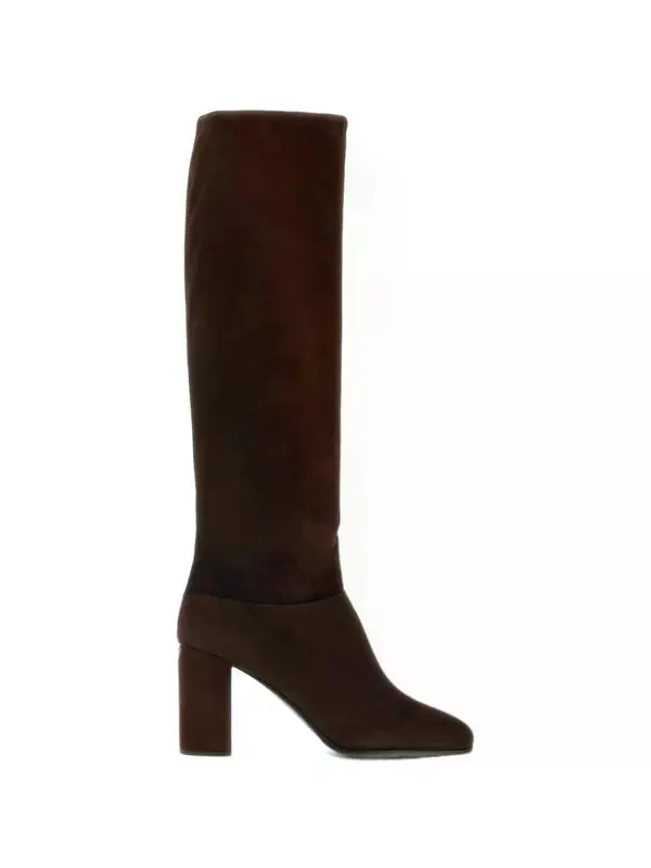 Prada Suede Knee-high Boots - Brown