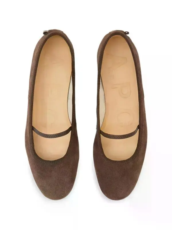 A.p.c. Swan Suede Ballet Flats