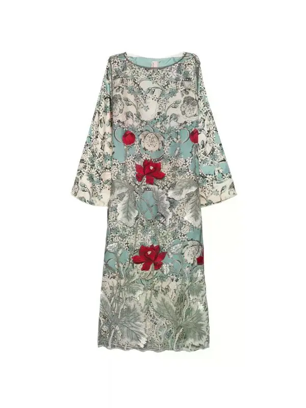 Antonio Marras Floral-print Embroidered Dress