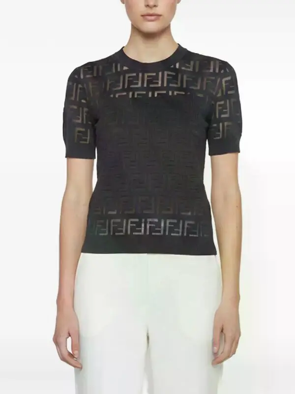 Fendi Zucca Short-sleeve T-shirt - Black