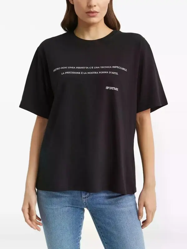Sportmax Slogan-print Cotton T-shirt