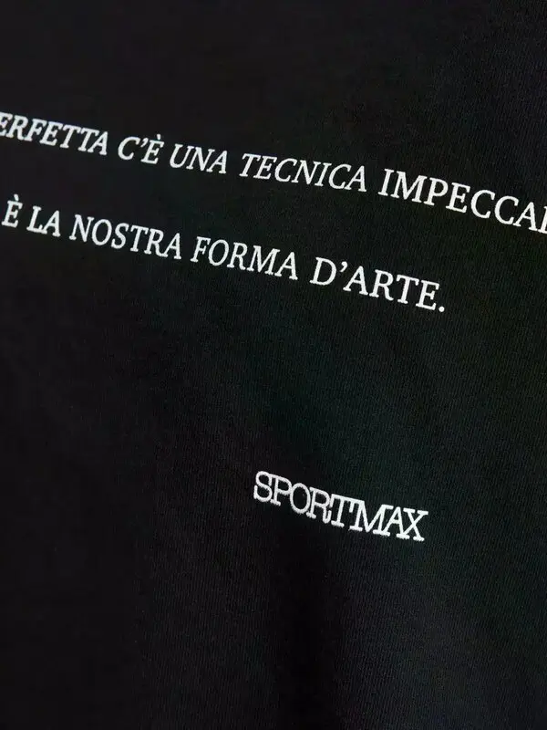 Sportmax Slogan-print Cotton T-shirt