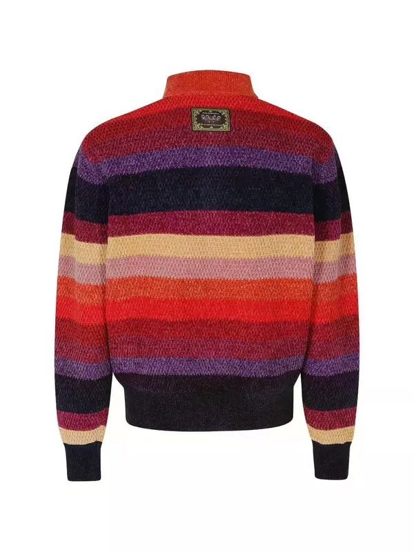 Drole De Monsieur Striped Knit Sweater - Red