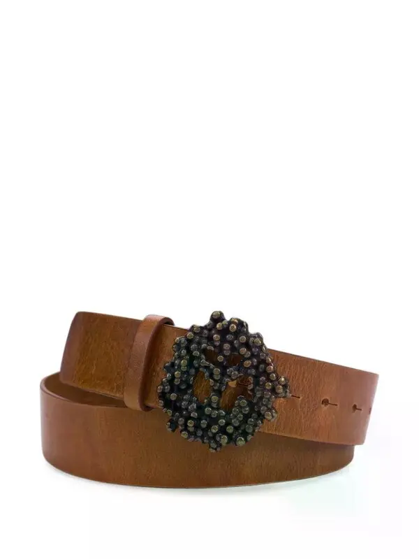 DENIM TEARS Peace Wreath Belt - Brown