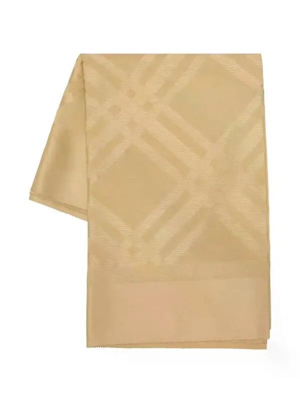 Burberry Wide Check Silk Scarf - Neutrals